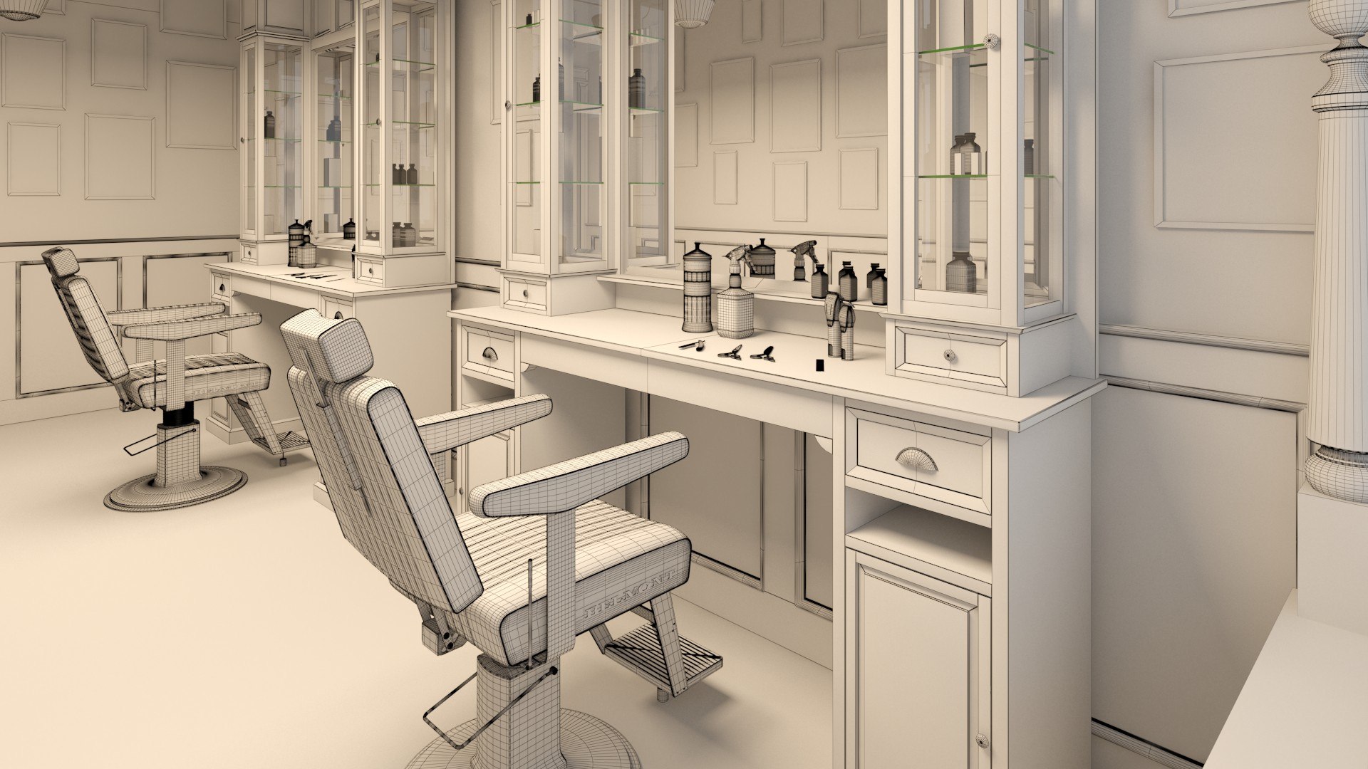 Barber Shop 3D Model - TurboSquid 2305973