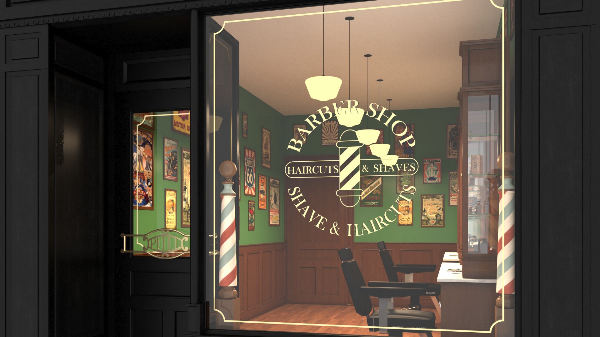 Barber Shop 3D Model - TurboSquid 2305973