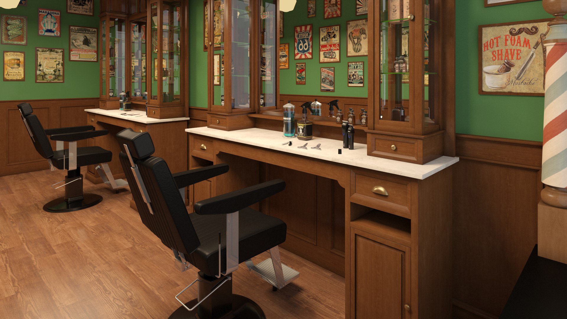 Barber Shop 3D Model - TurboSquid 2305973