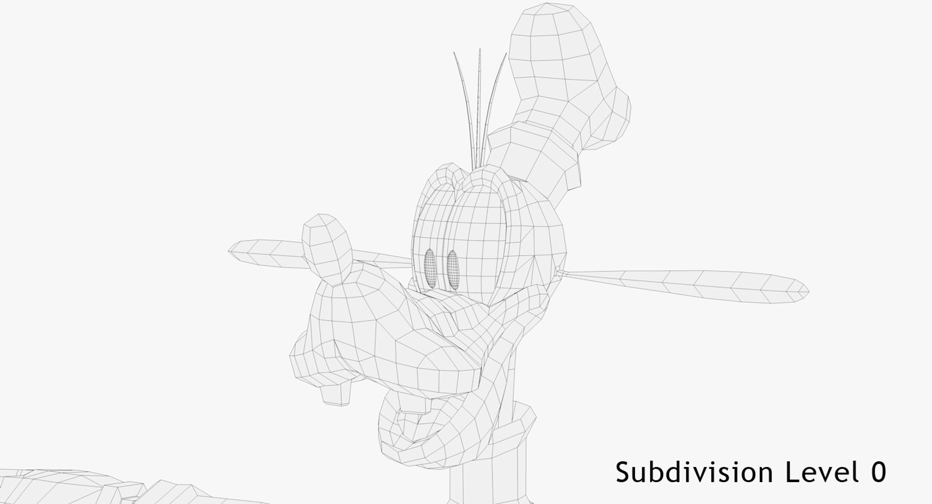 3d goofy character cartoon