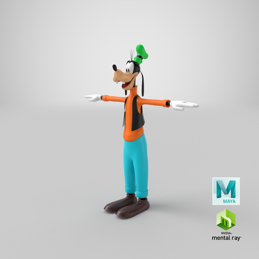 3d goofy character cartoon