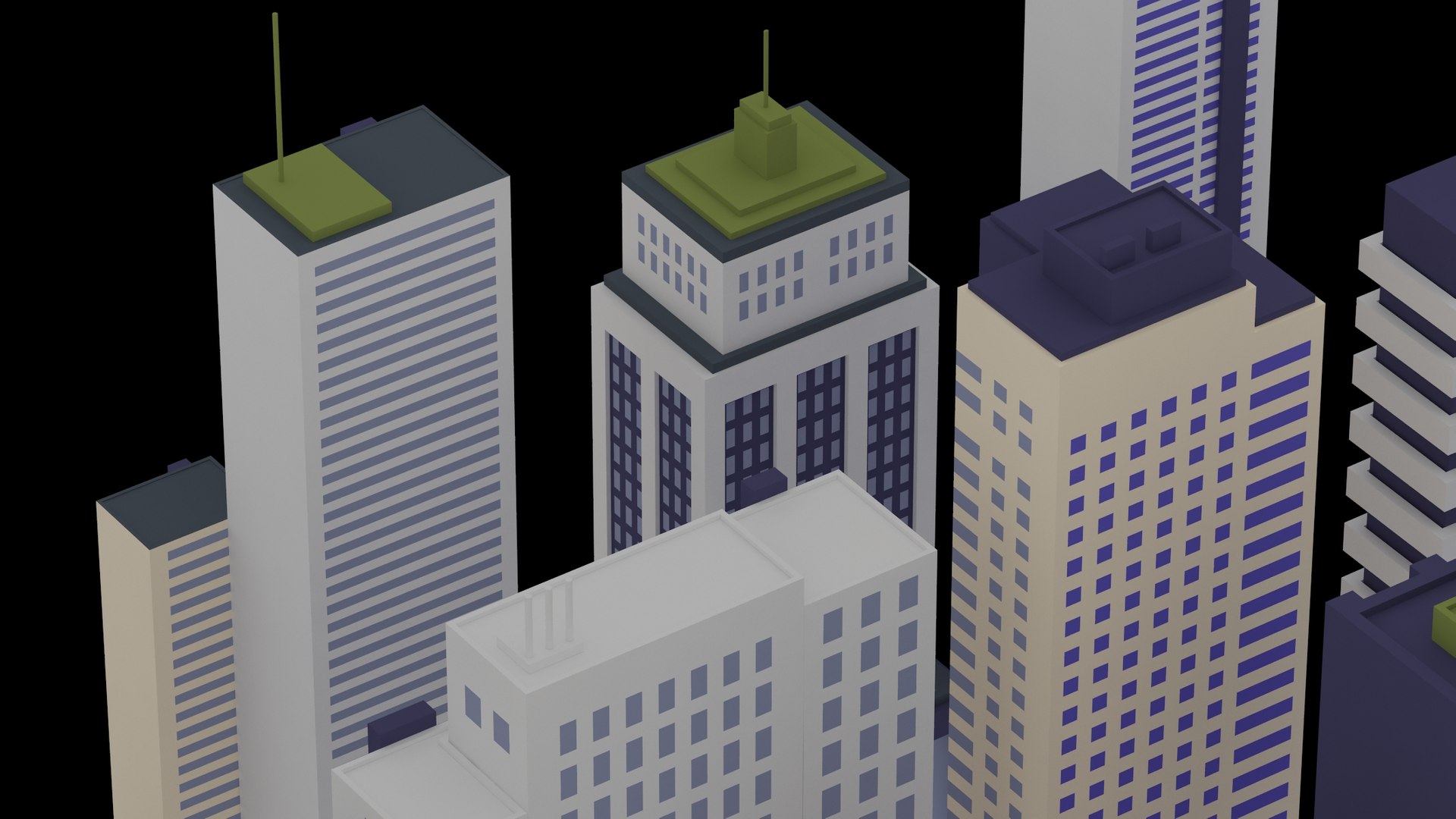 15 Building Low Poly Set 3D Model - TurboSquid 2044536