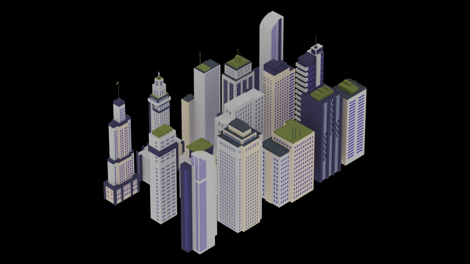 15 Building Low Poly Set 3D Model - TurboSquid 2044536