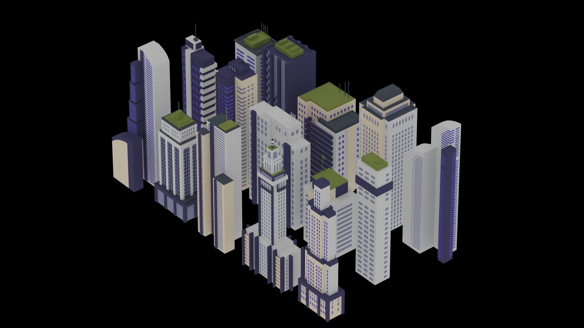 15 Building Low Poly Set 3D Model - TurboSquid 2044536