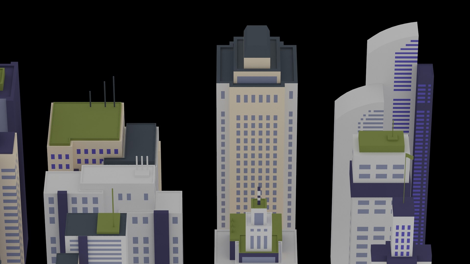 15 Building Low Poly Set 3D Model - TurboSquid 2044536