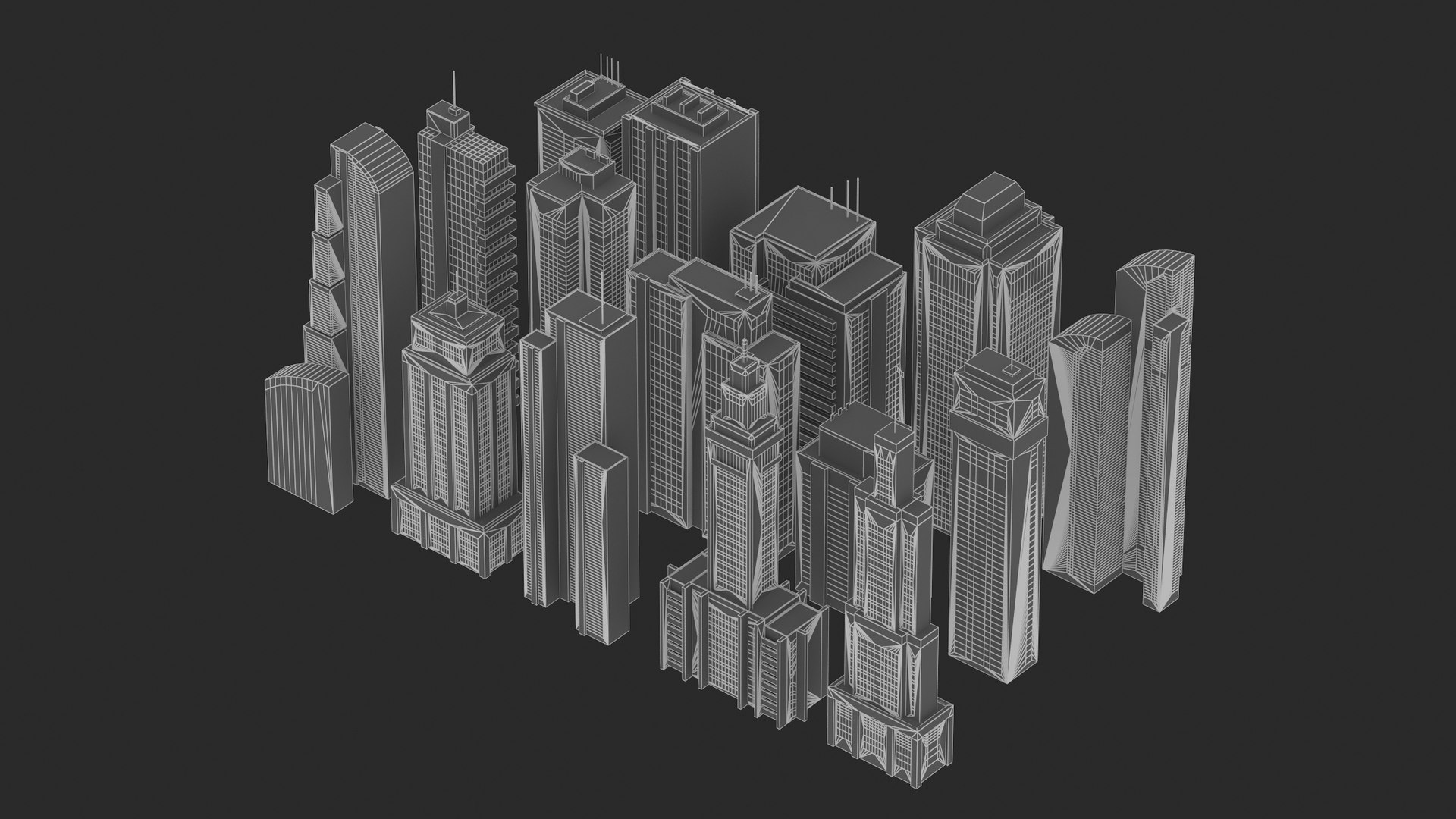 15 Building Low Poly Set 3D Model - TurboSquid 2044536
