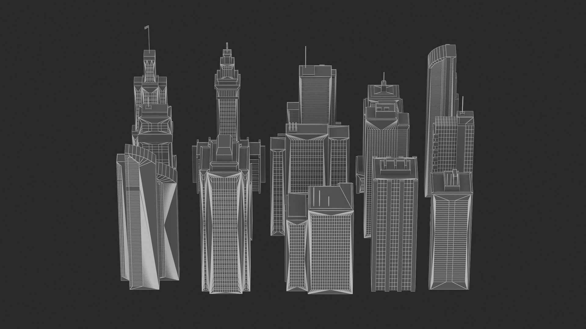 15 Building Low Poly Set 3D Model - TurboSquid 2044536