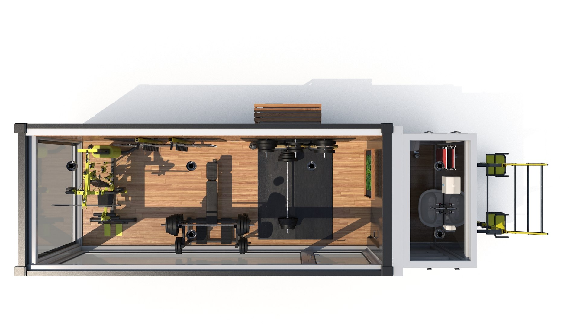 Gym Container 2 Model - TurboSquid 1802162