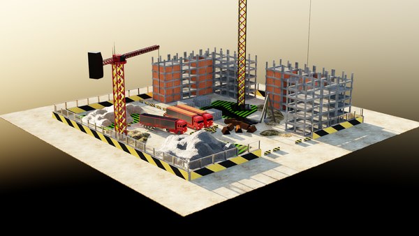 modelo 3d Construction City map 4 Textures - TurboSquid 2090843