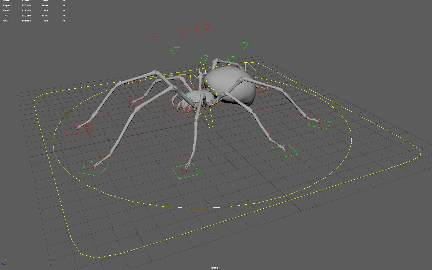 Production spider rigged 3D model - TurboSquid 1287239