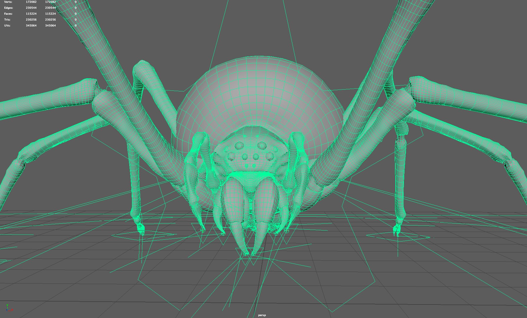Production spider rigged 3D model - TurboSquid 1287239