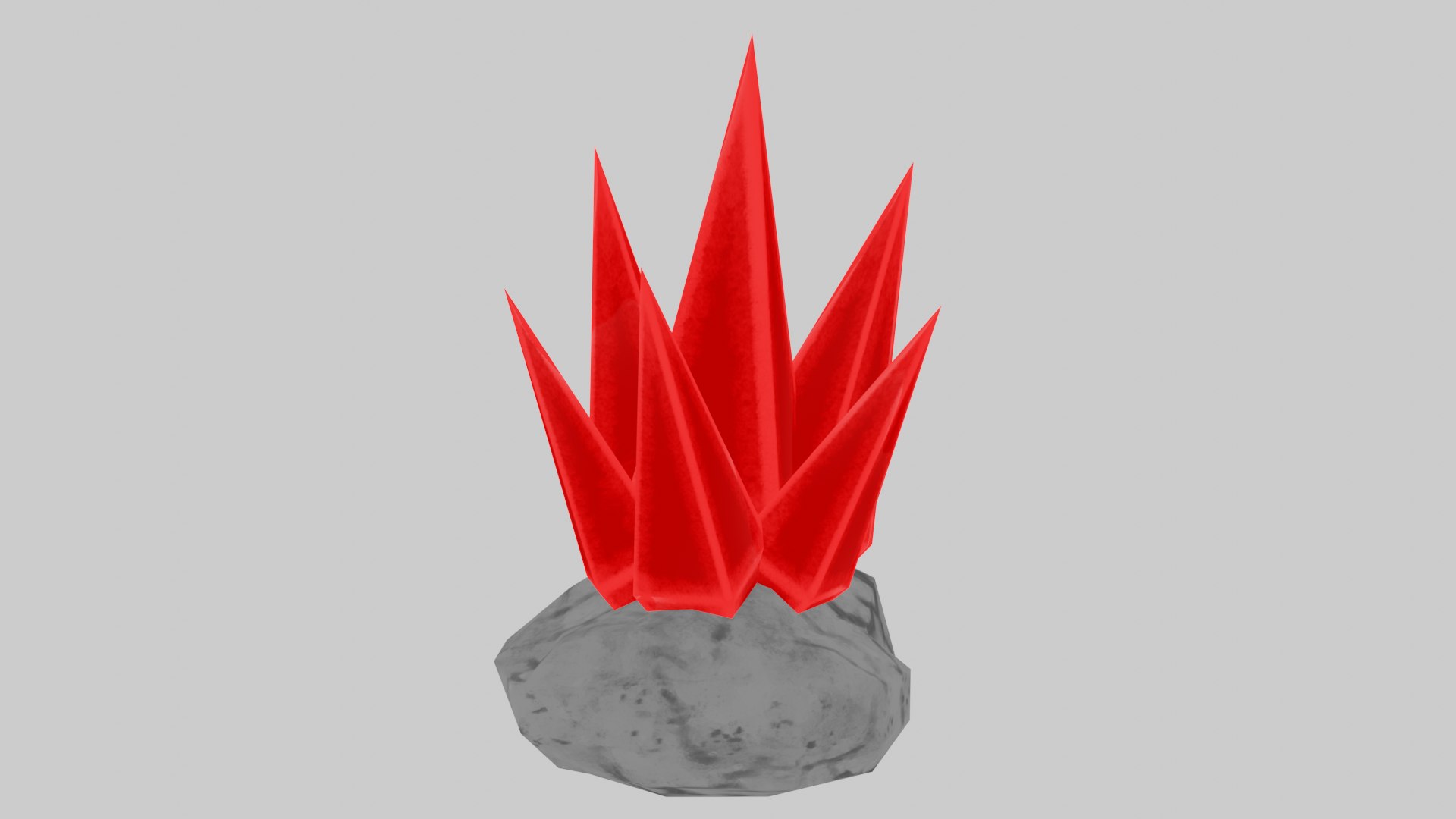 Red Stylized Rock Crystal Cluster Version 3 3D model - TurboSquid 2127340