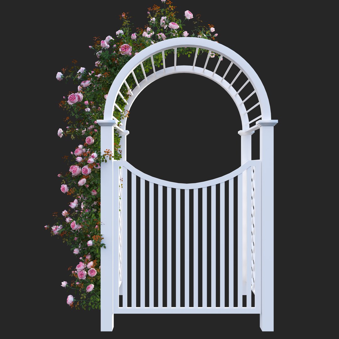 3D Climbing Rose - Rose Gate - TurboSquid 2048951