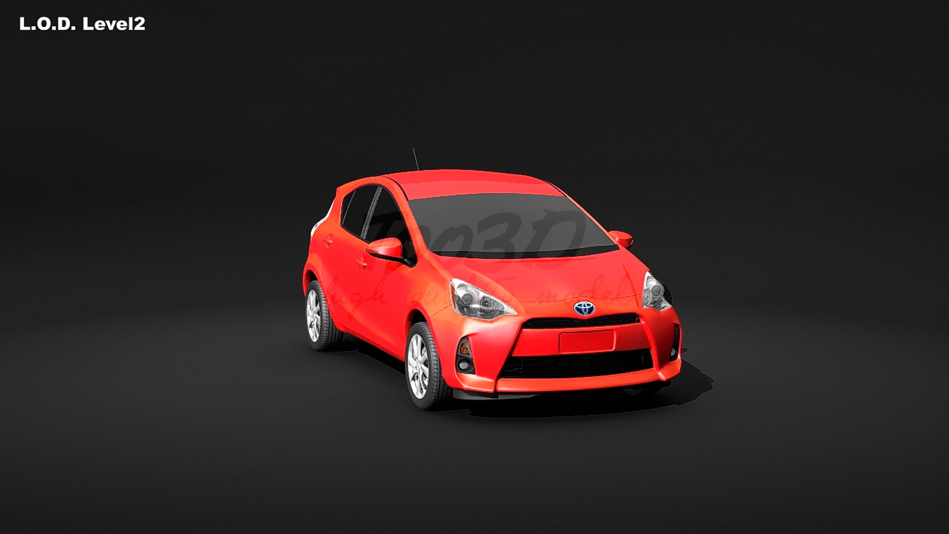 3d Model Prius C Toyota