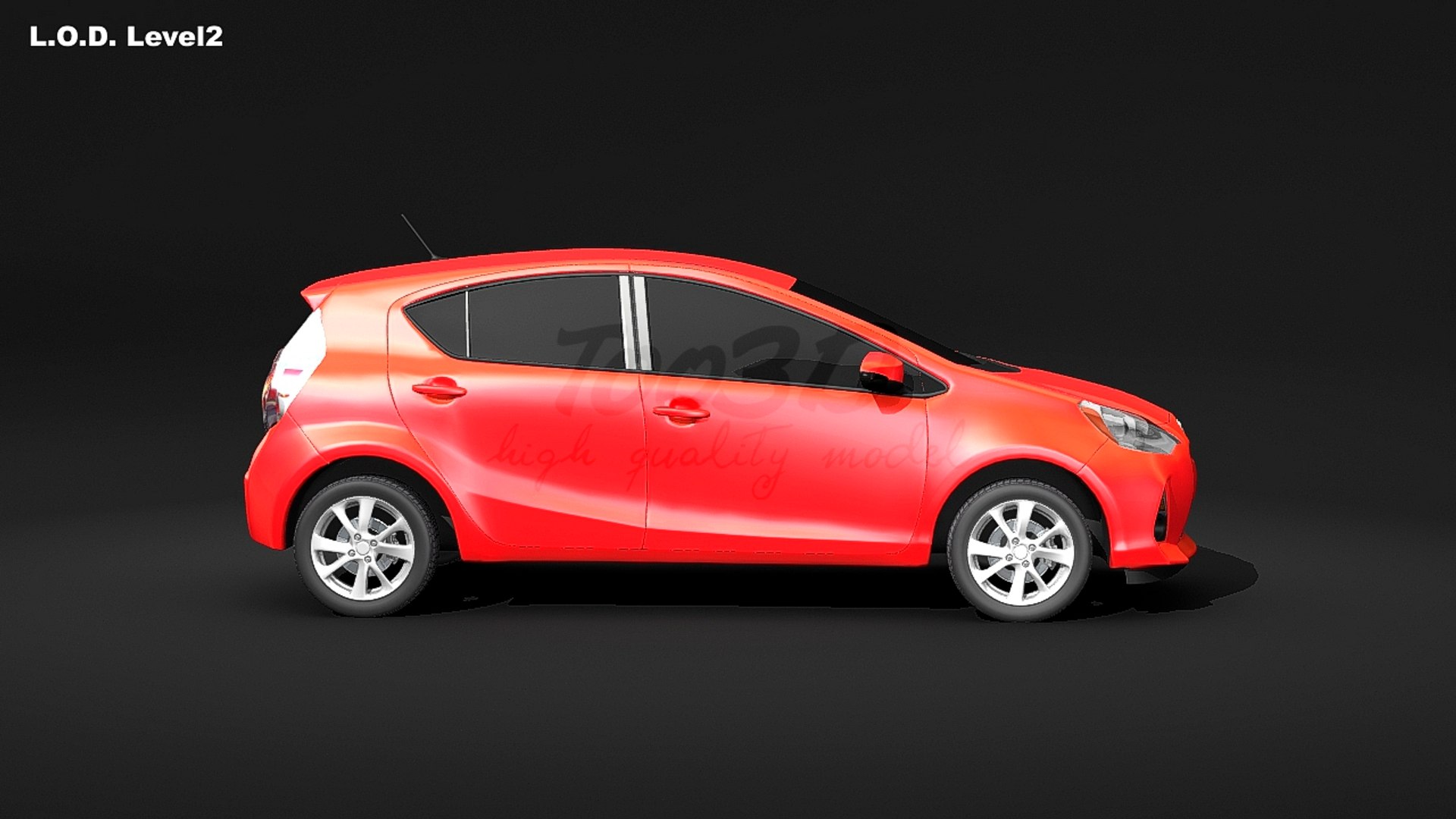 3d Model Prius C Toyota