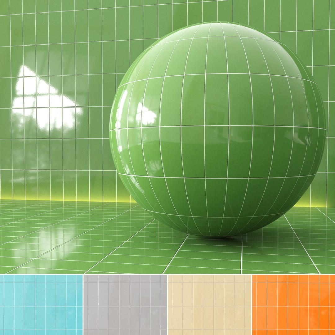 Wall Tiles Material Set 01 3D Model - TurboSquid 2081168