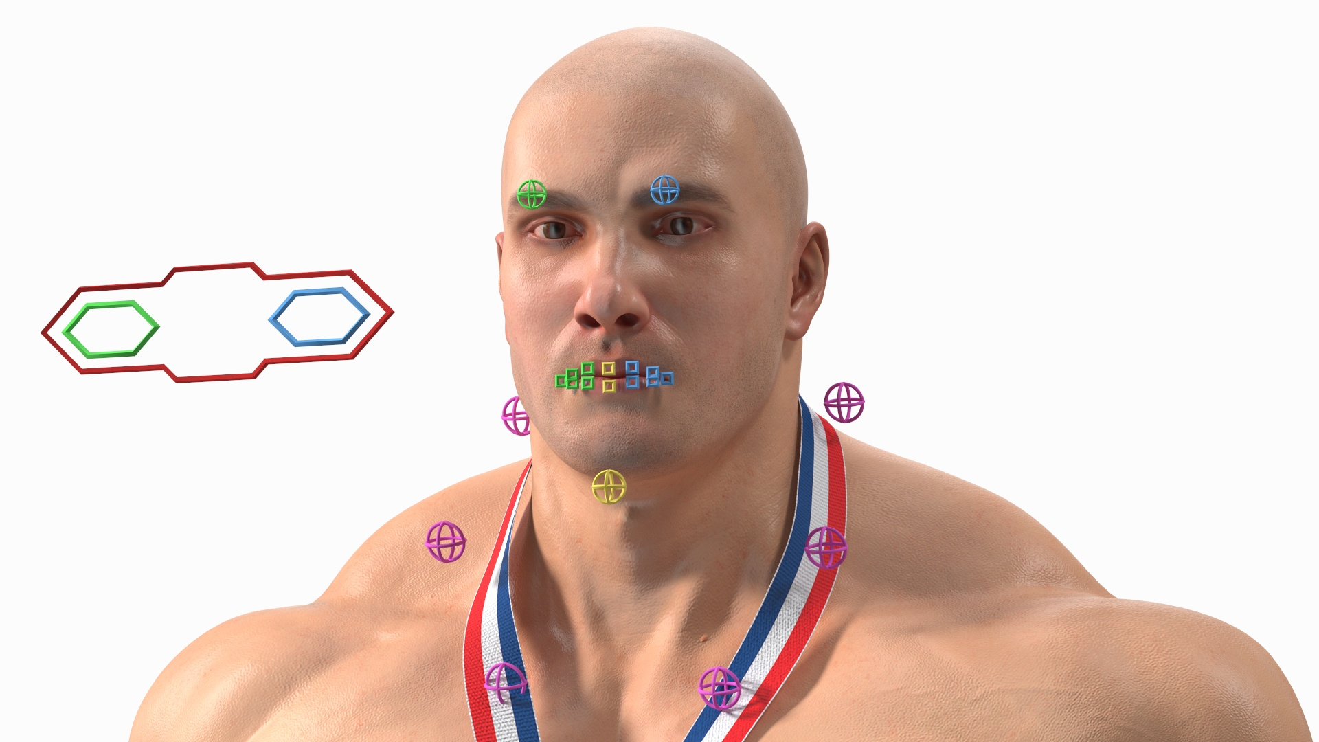3D Muscular Bodybuilder Athlete Man Rigged - TurboSquid 2047633