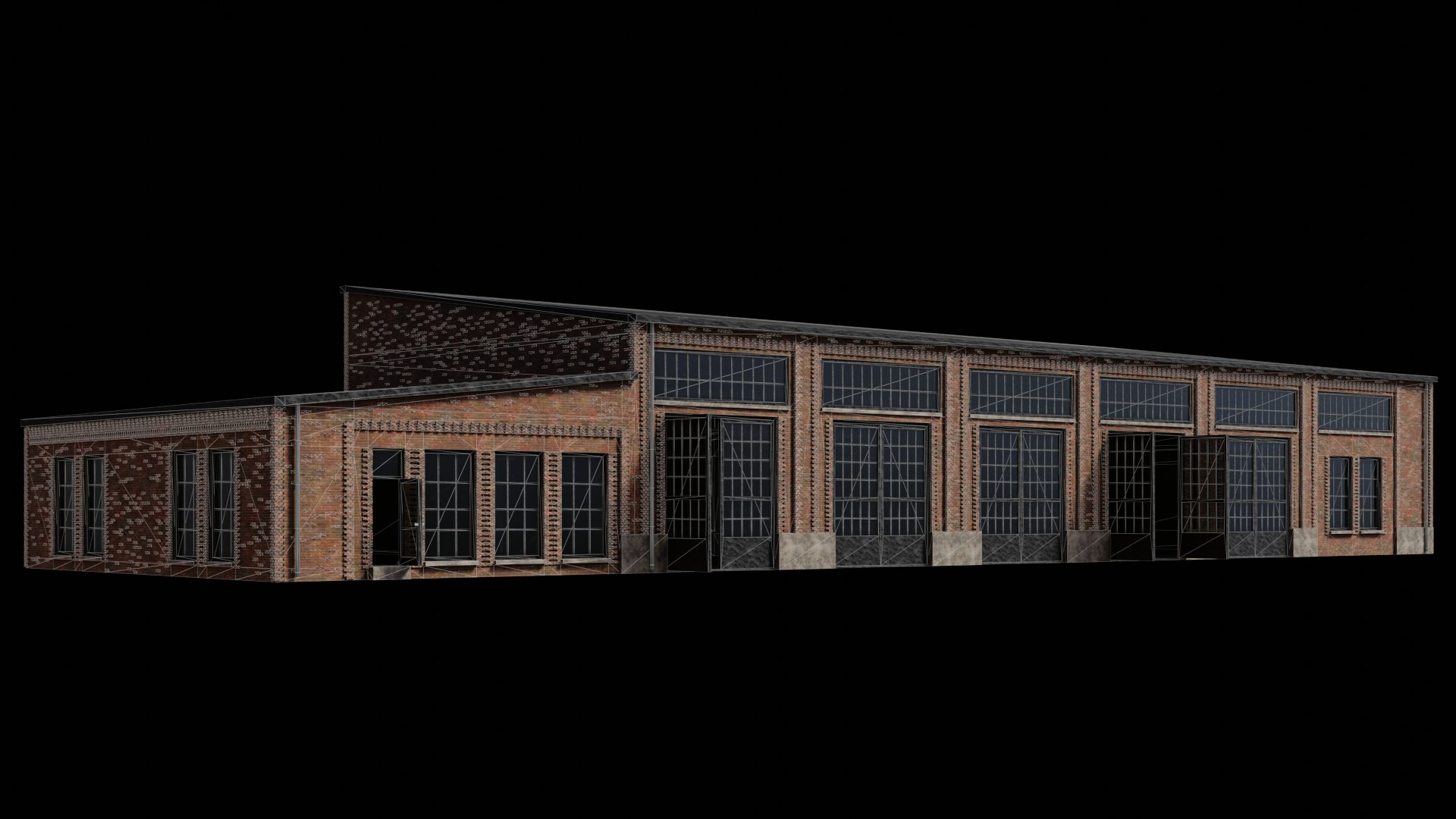 3D BRICK FACTORY SCHOOL PRISON BUILDING CITY TOWN COLLECTION ...