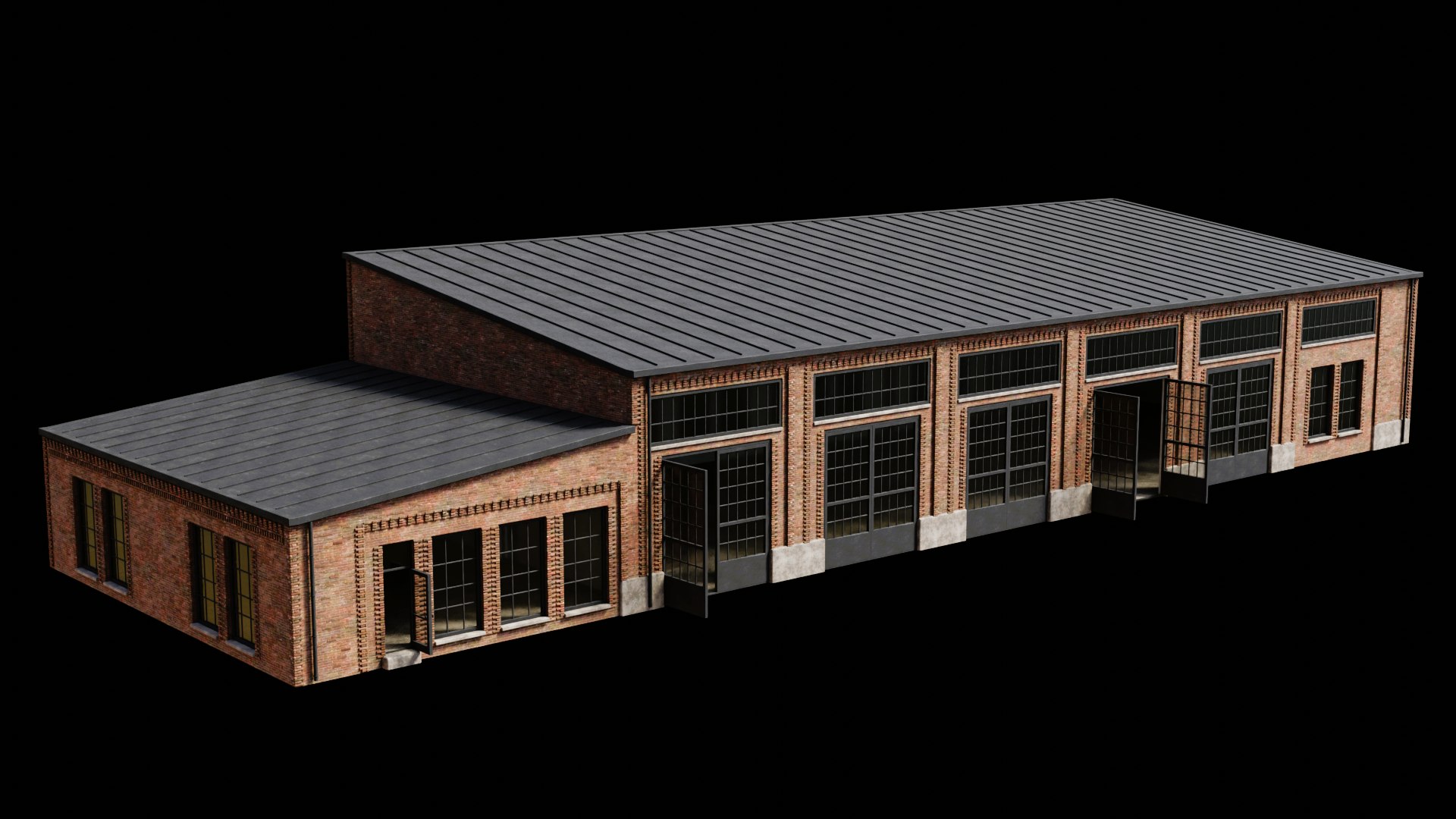 3D BRICK FACTORY SCHOOL PRISON BUILDING CITY TOWN COLLECTION ...