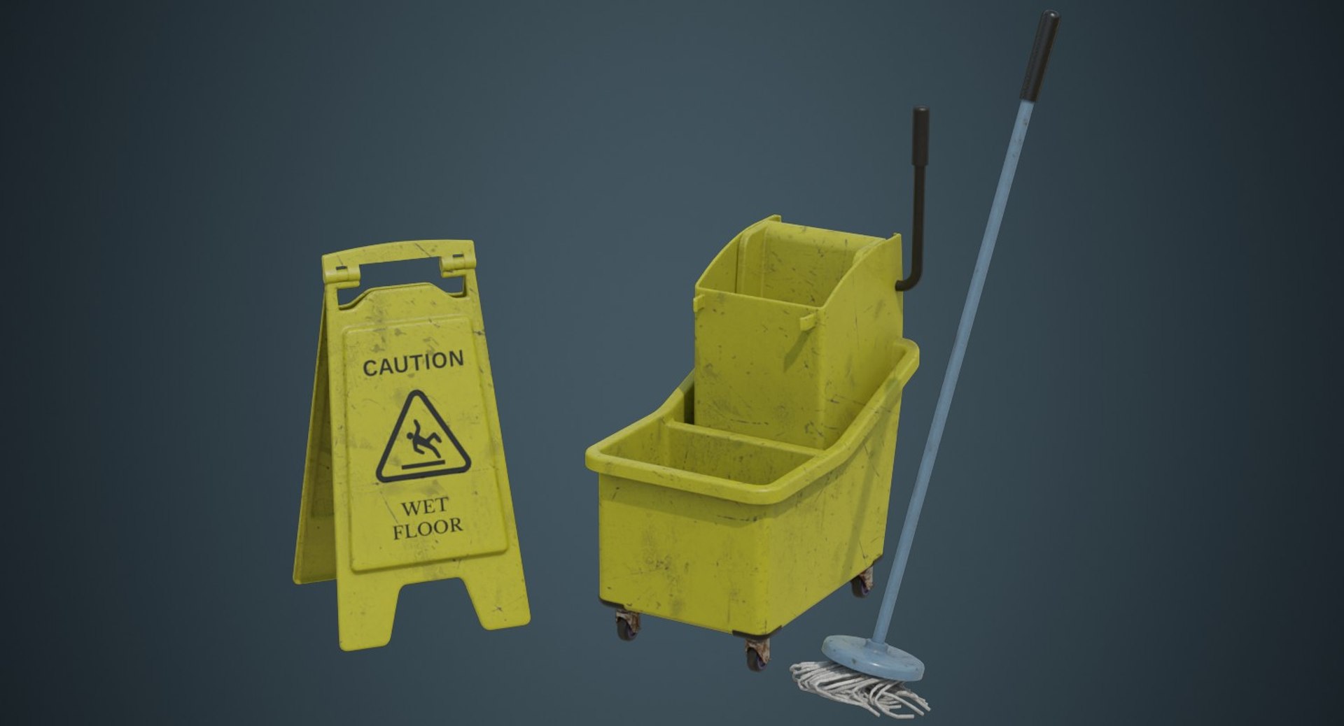 3D mop wringer 1b model - TurboSquid 1573529