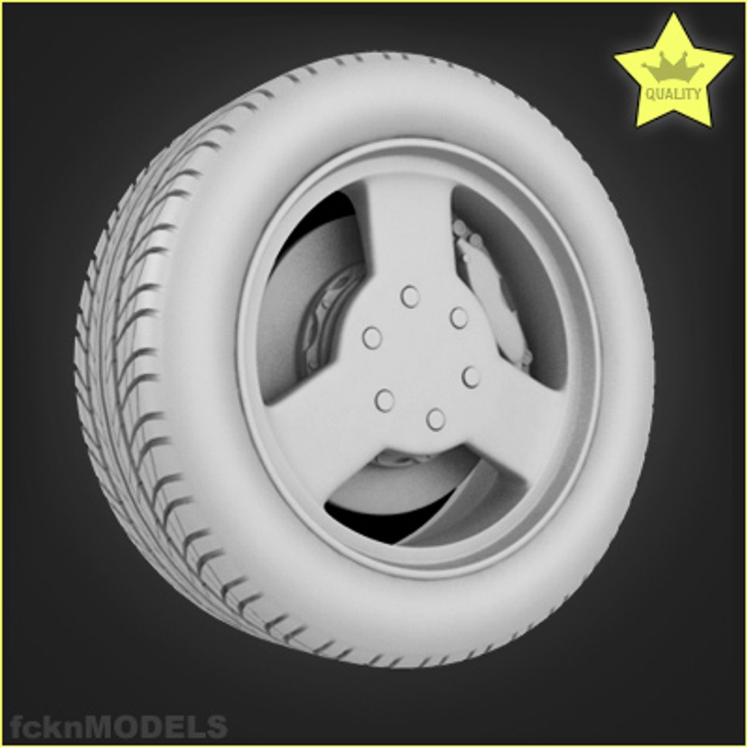 car wheel 3d max