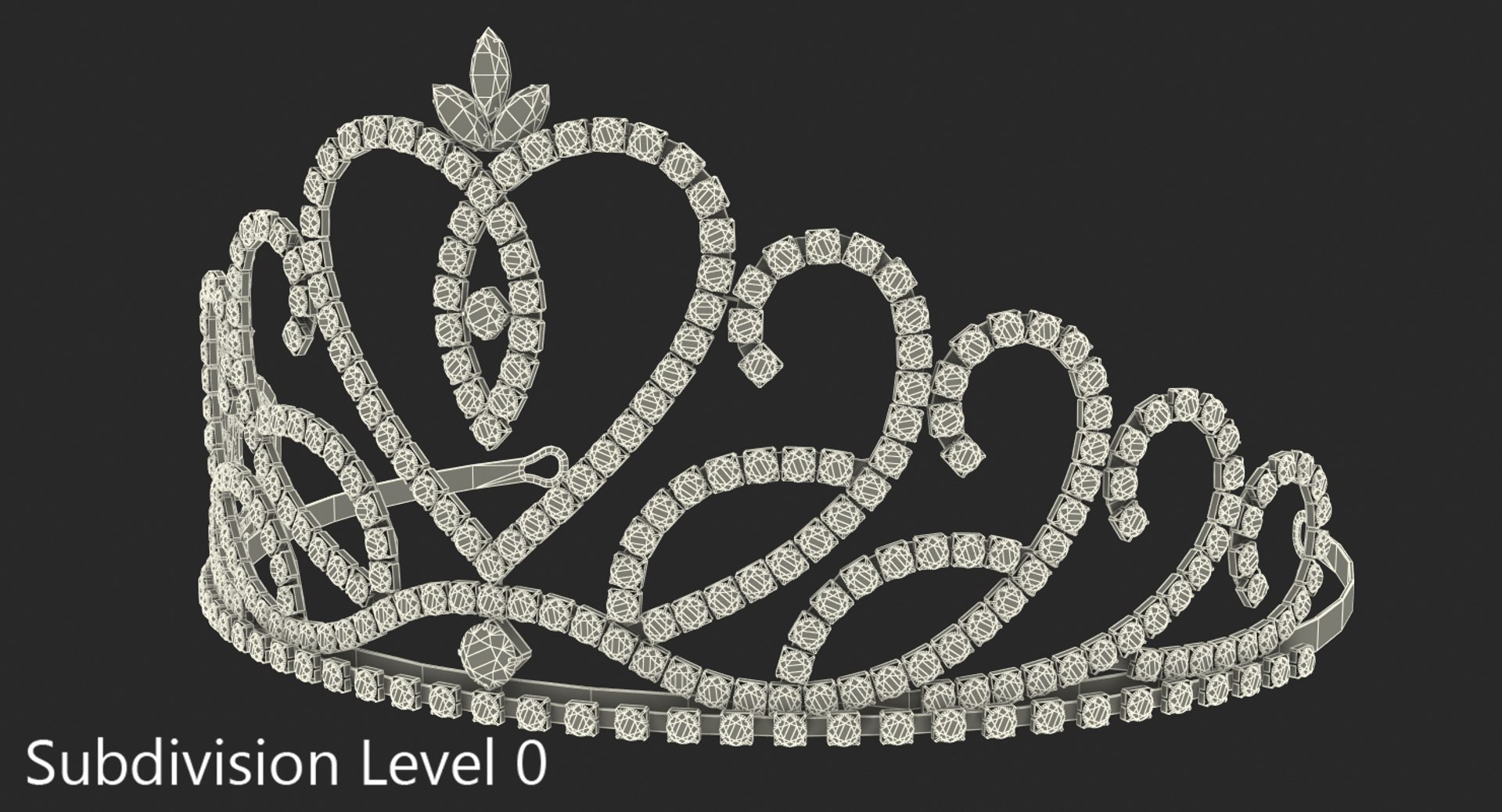 Crystal tiara 3D model - TurboSquid 1400770
