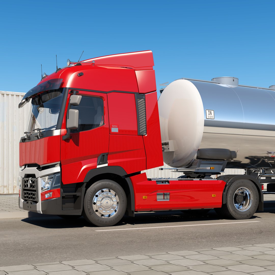 3d Model Renault T Semi Trailer