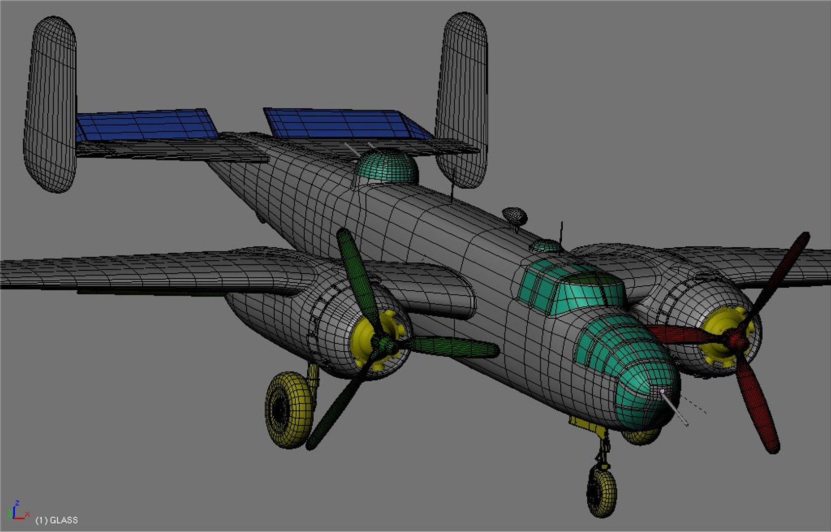 North American B-25 3d Model