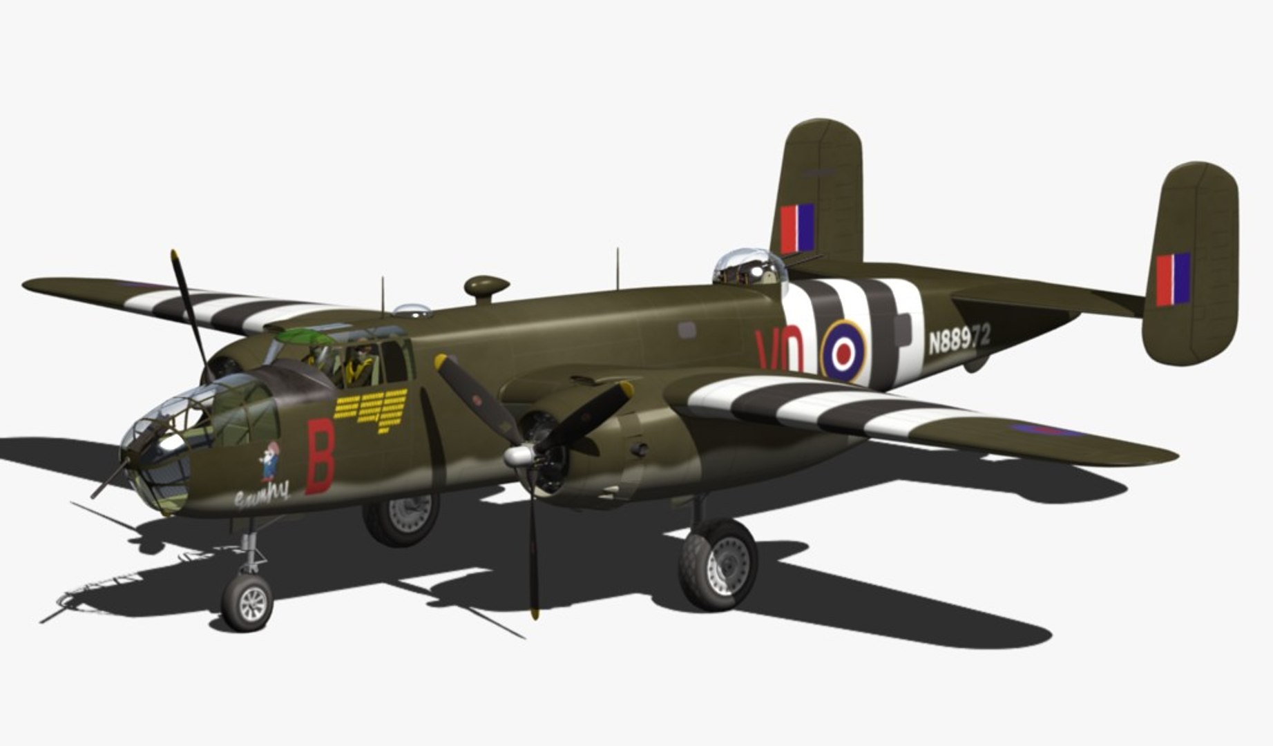 North American B-25 3d Model