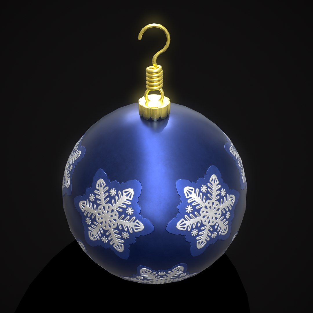 Saphire Blue With Flake Ball 3D - TurboSquid 2010626