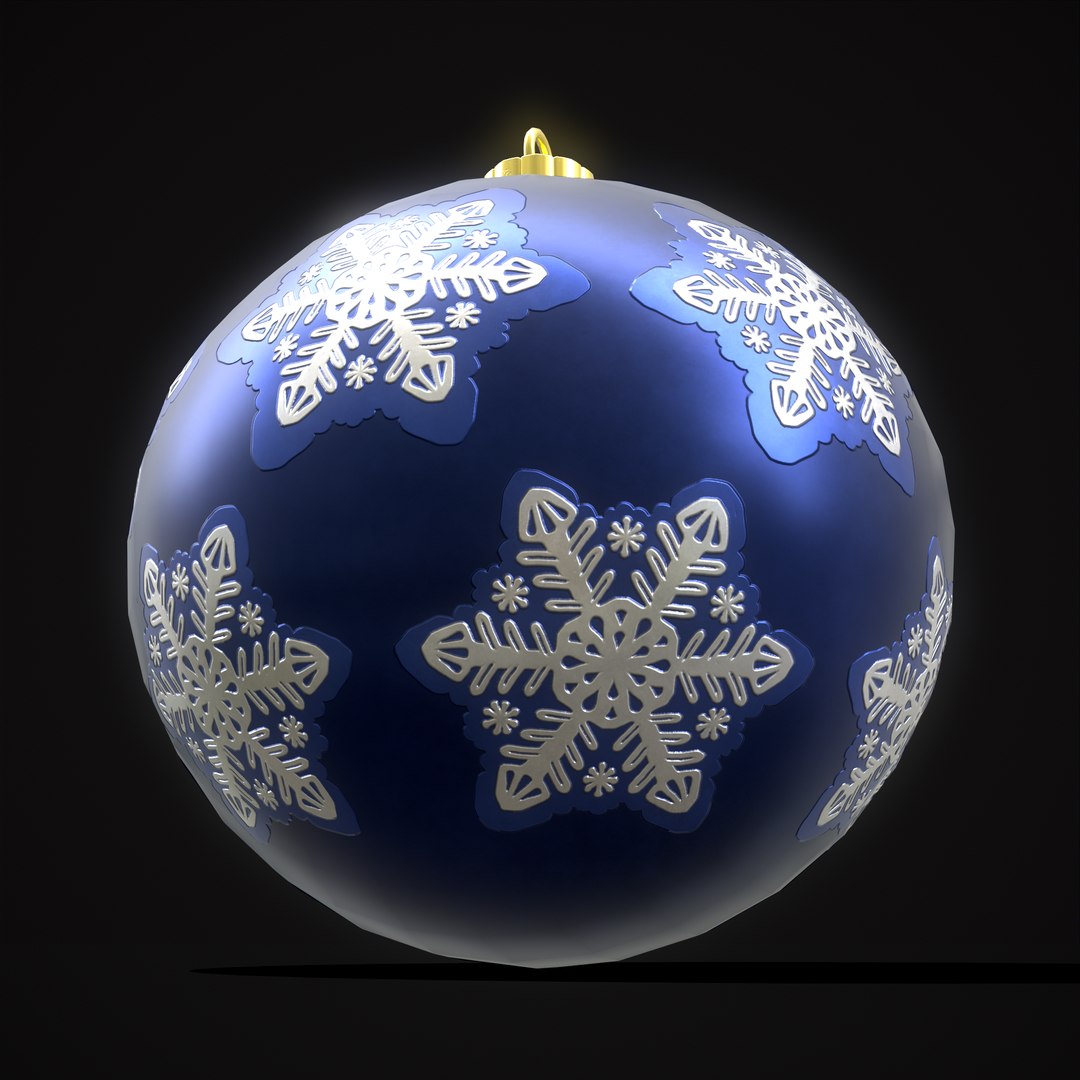 Saphire Blue With Flake Ball 3D - TurboSquid 2010626