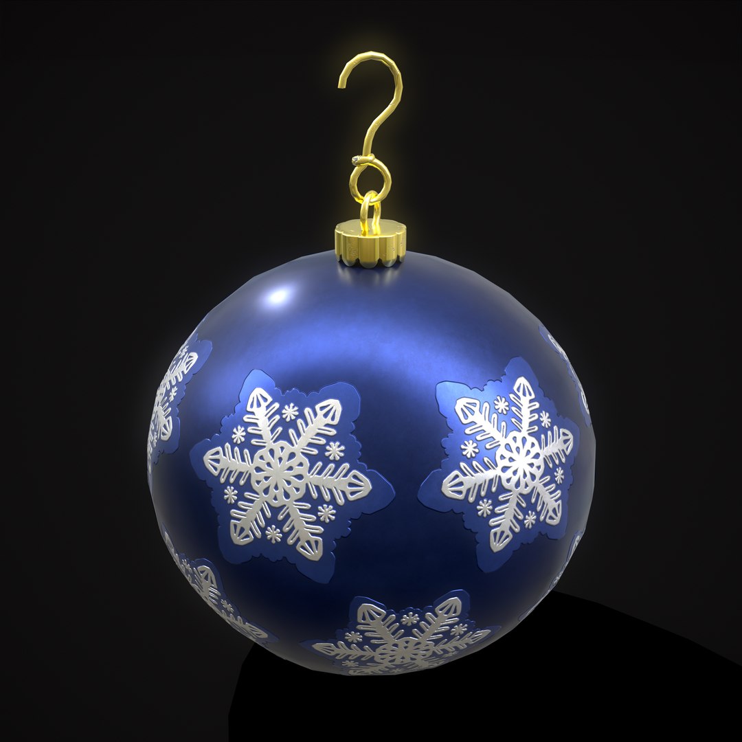 Saphire Blue With Flake Ball 3D - TurboSquid 2010626