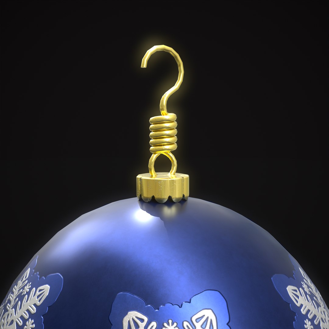 Saphire Blue With Flake Ball 3D - TurboSquid 2010626