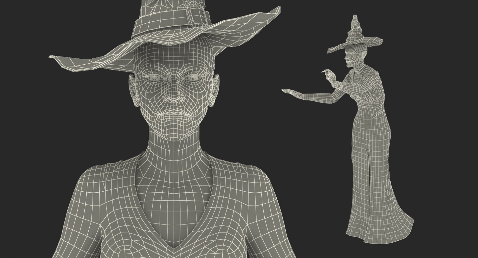 Witch Woman Rigged 3D Model - TurboSquid 1206380