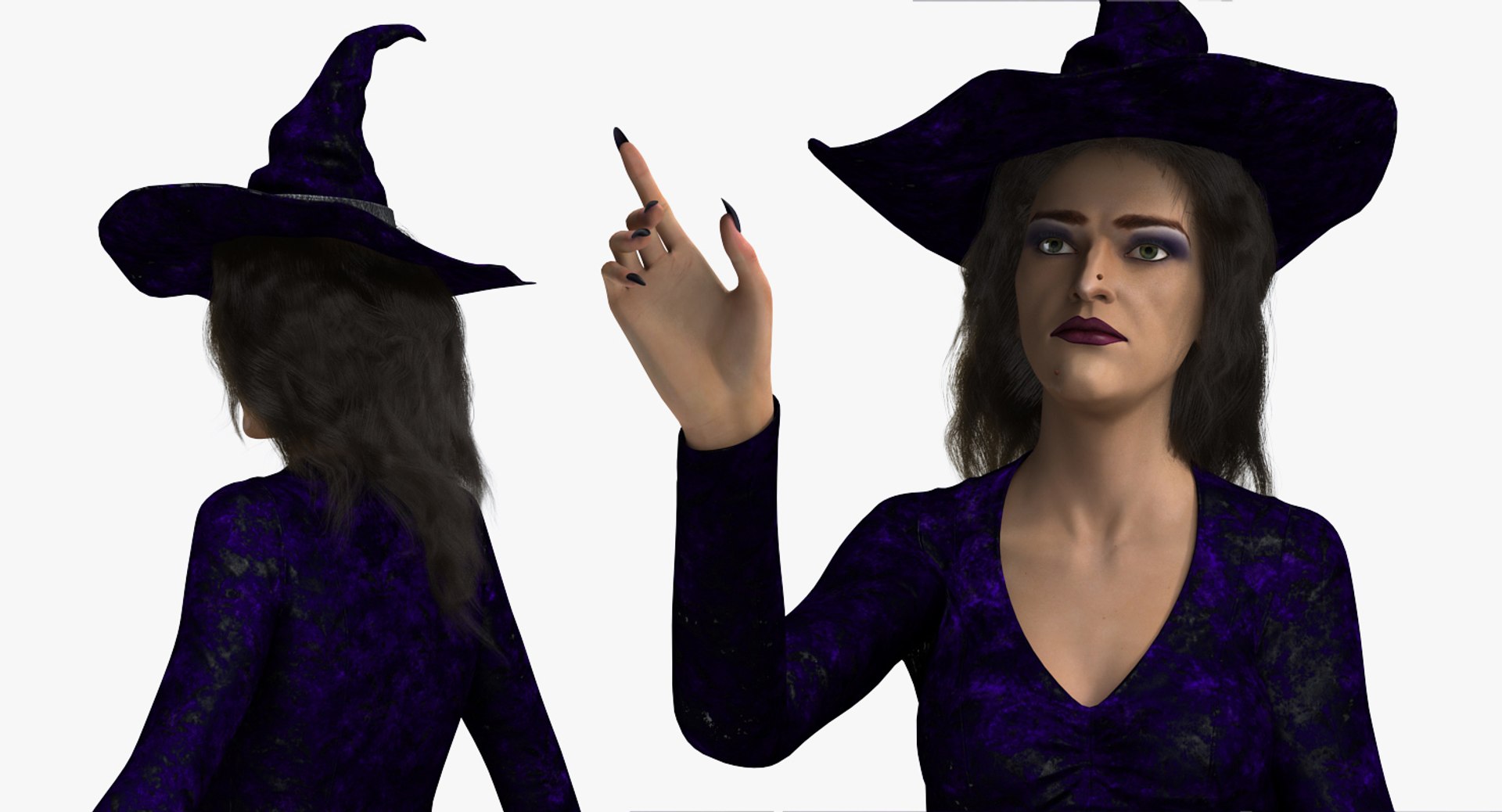 Witch Woman Rigged 3D Model - TurboSquid 1206380