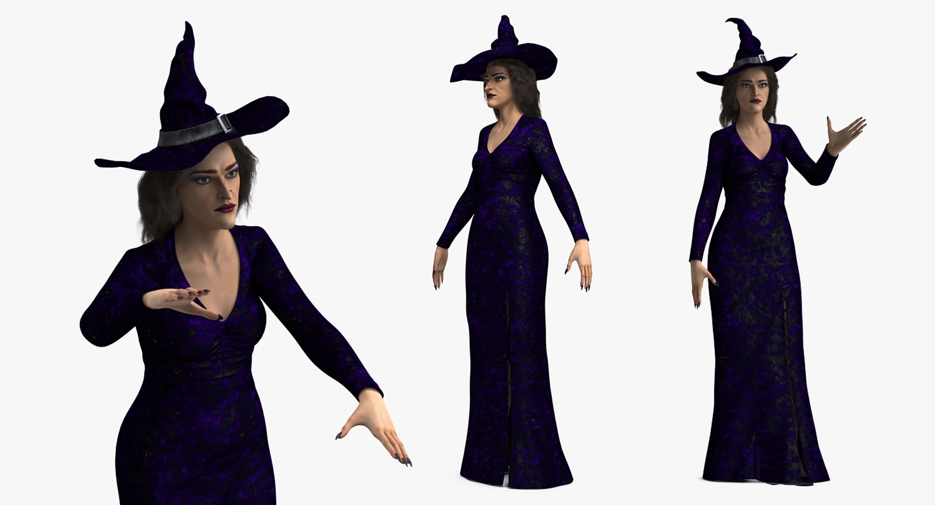 Witch Woman Rigged 3D Model - TurboSquid 1206380