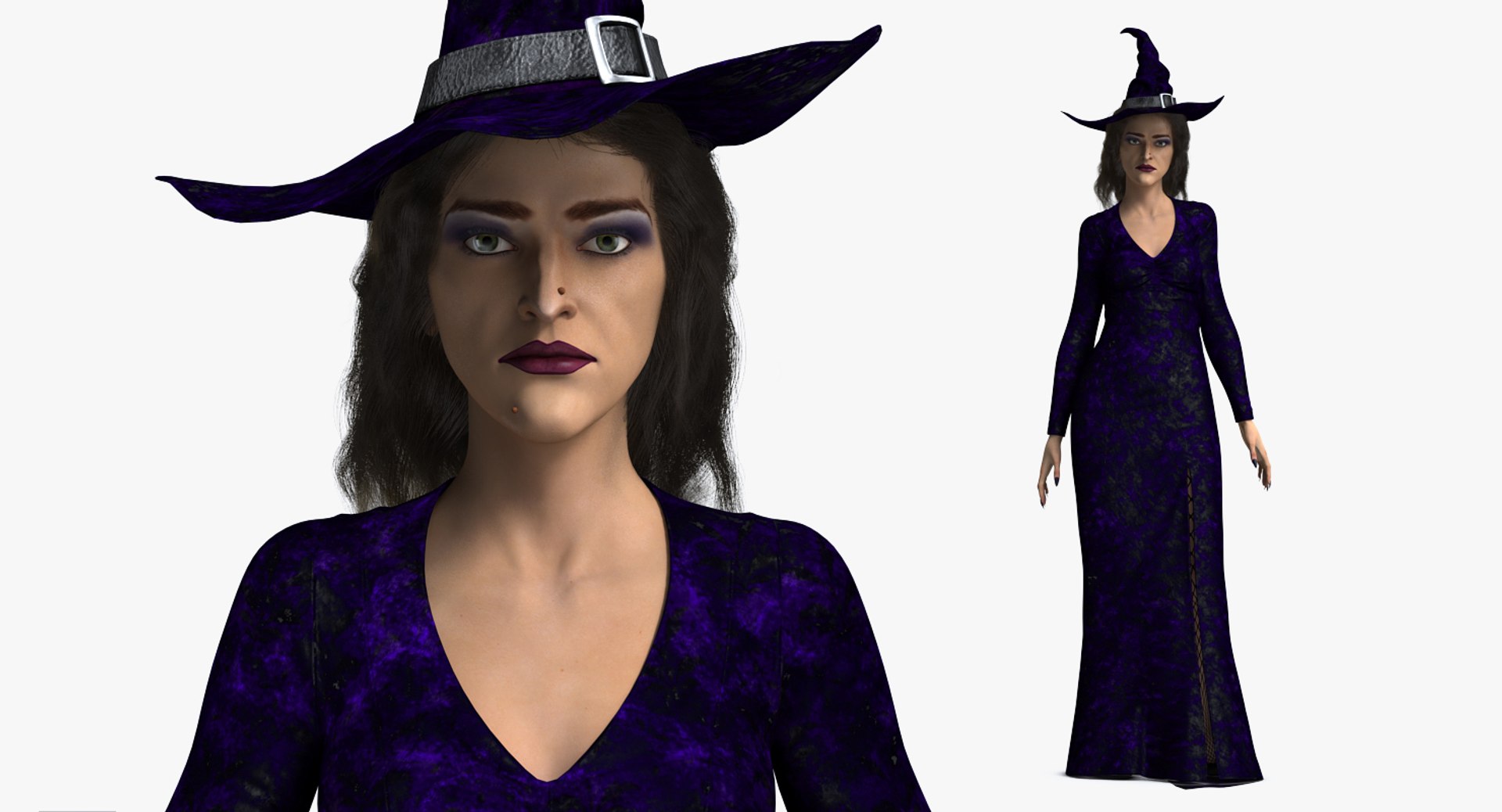 Witch Woman Rigged 3D Model - TurboSquid 1206380