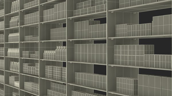 modelo 3d Estantería de farmacia con productos - TurboSquid 2368877