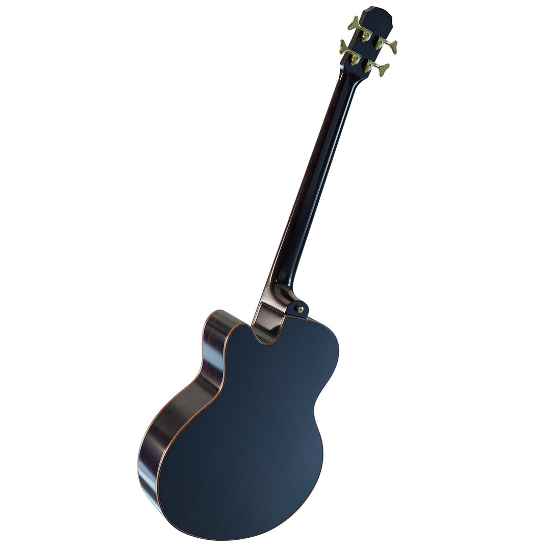 3D Model Acoustic Bass Guitar - TurboSquid 2136484