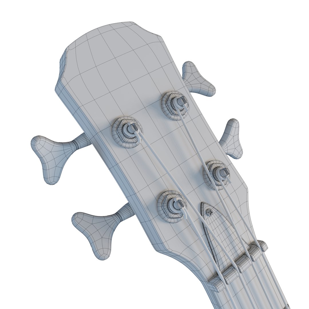 3D Model Acoustic Bass Guitar - TurboSquid 2136484