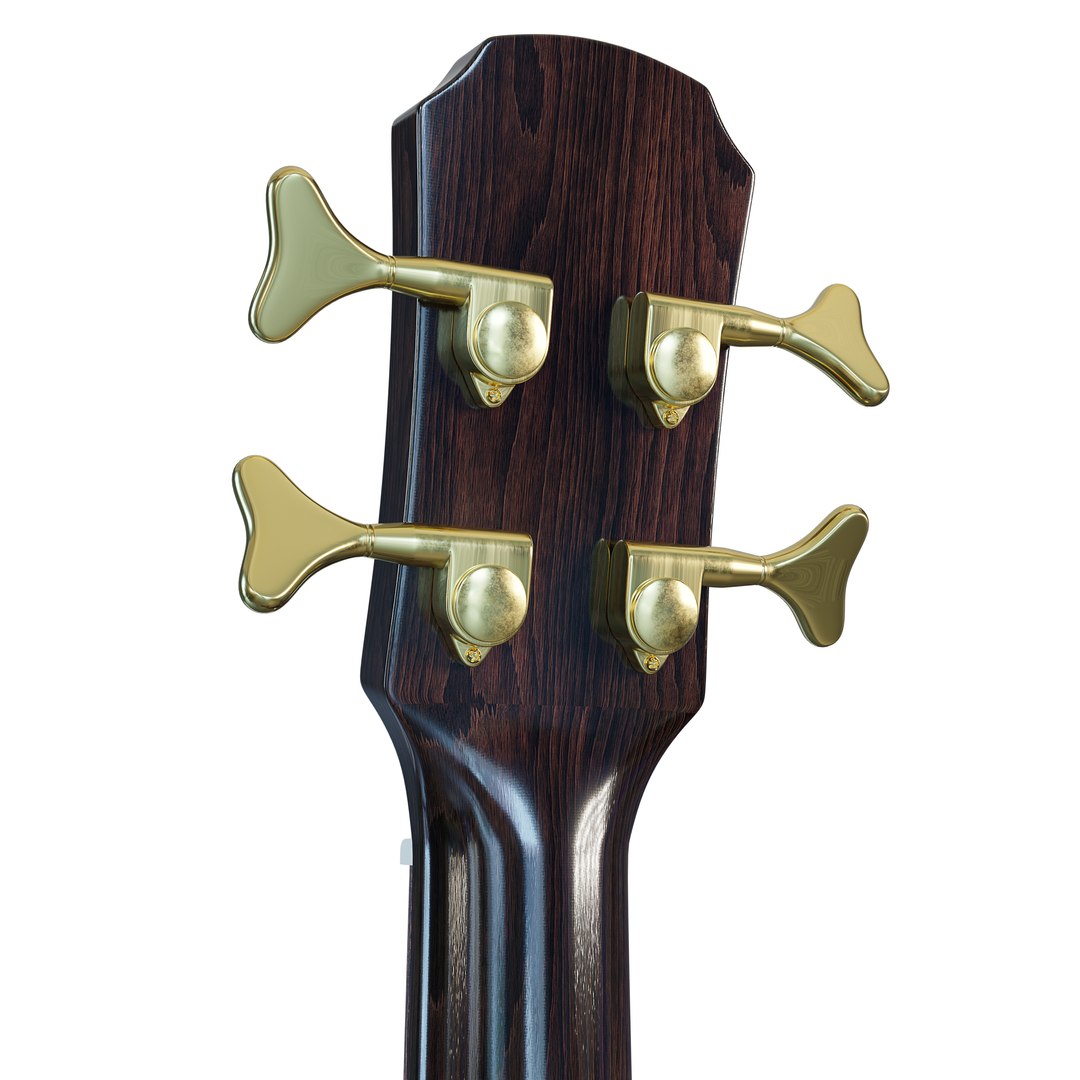 3D Model Acoustic Bass Guitar - TurboSquid 2136484