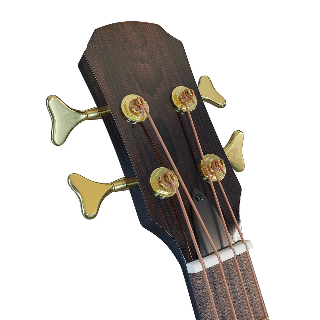 3D Model Acoustic Bass Guitar - TurboSquid 2136484