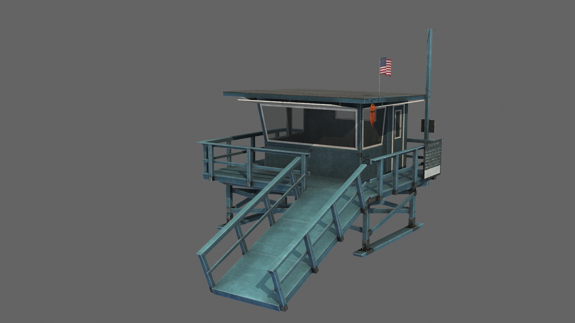 Lifeguard Station 3d Max