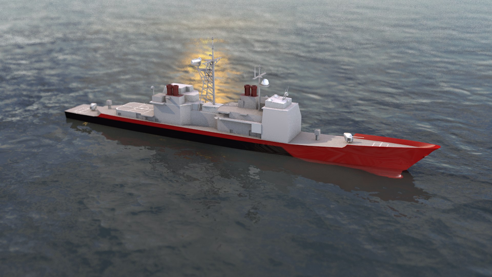 3D uss valley forge ticonderoga class - TurboSquid 1460508