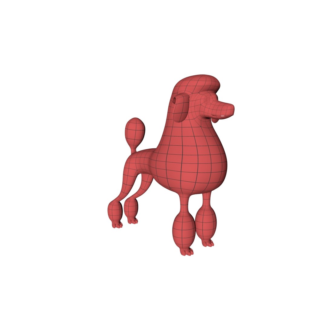 3d Base Mesh Poodle Model