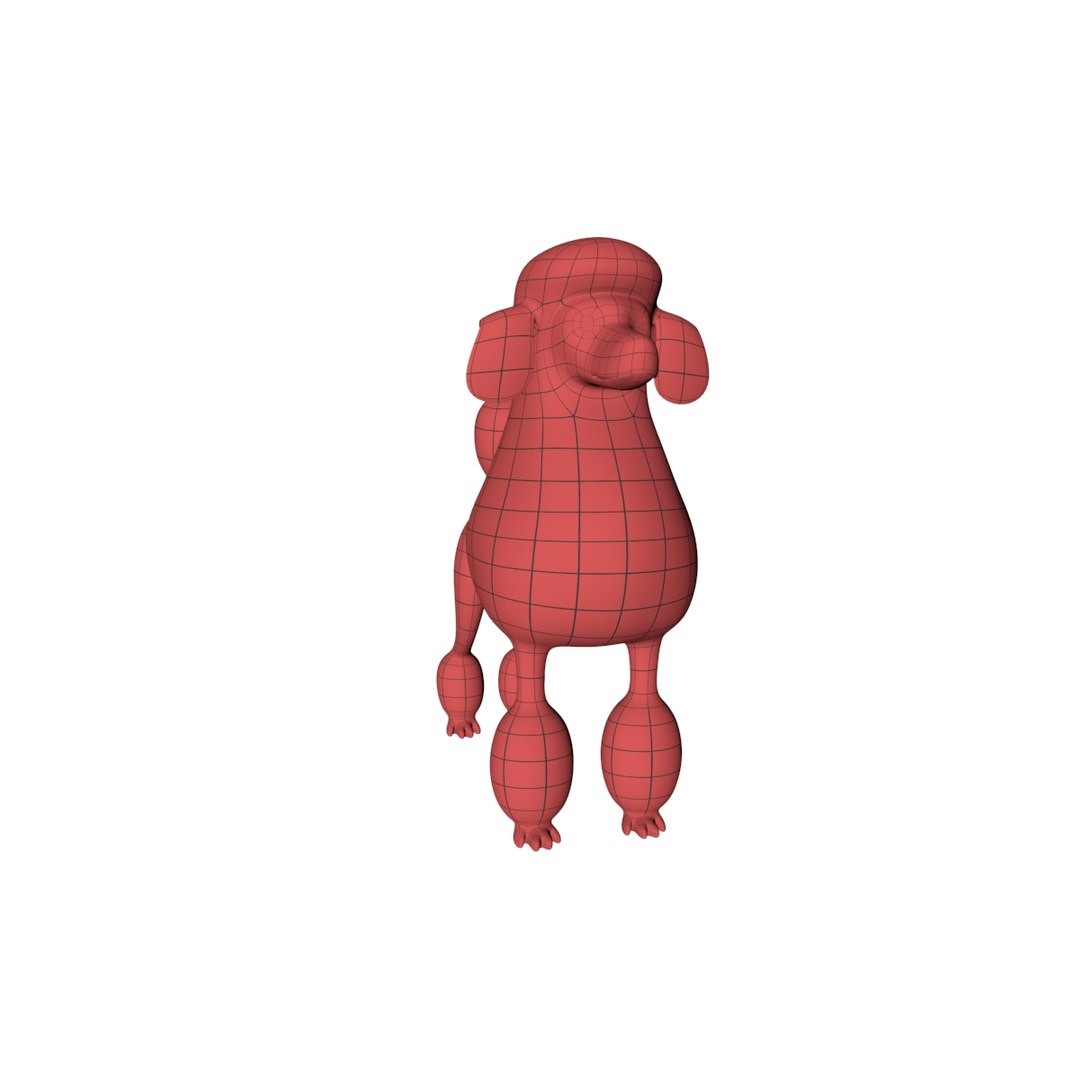3d Base Mesh Poodle Model