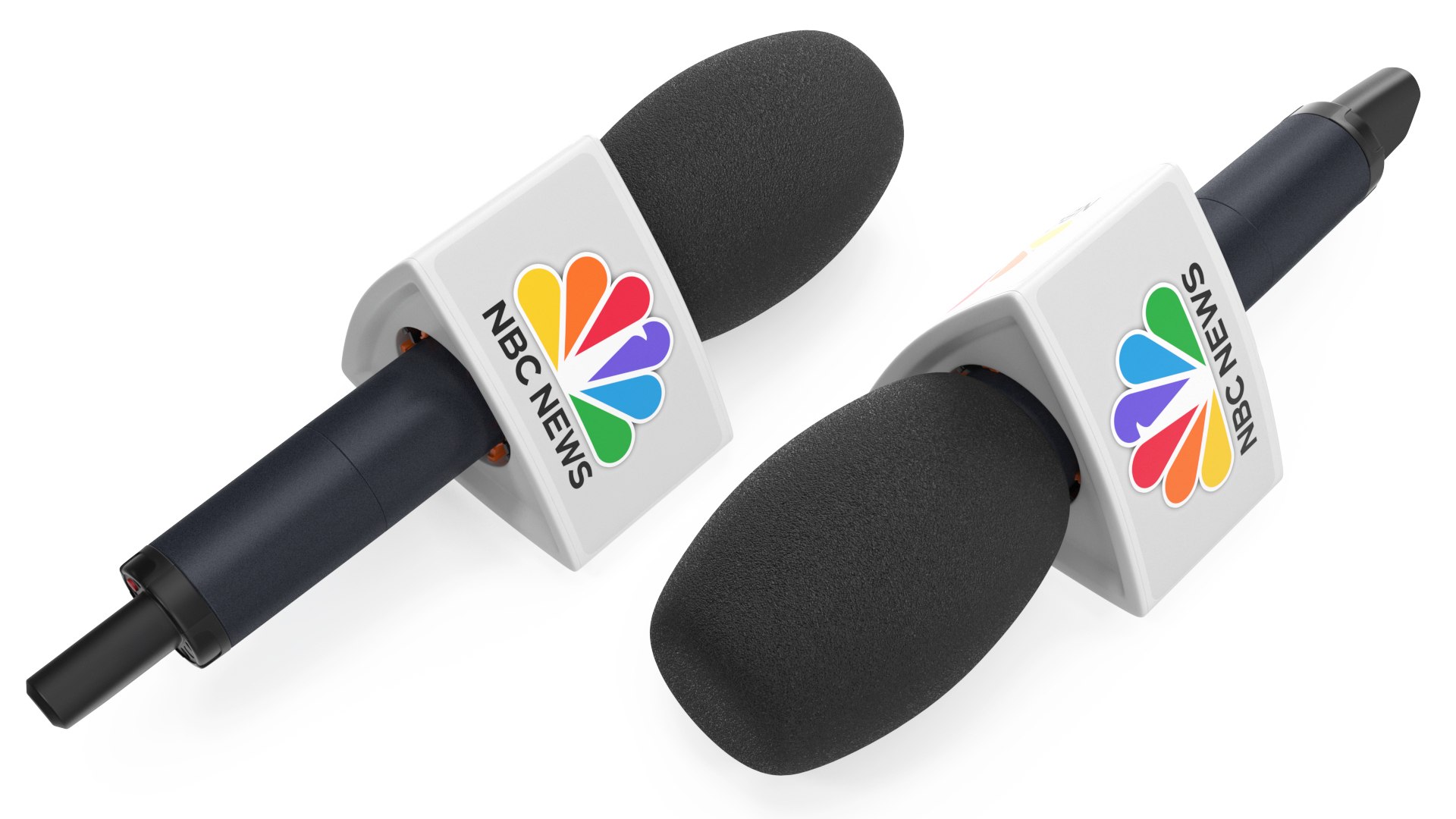 3D NBC News Handheld Microphone Triangular model - TurboSquid 2169064