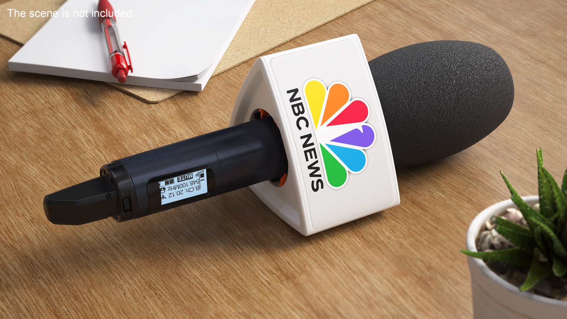 3D NBC News Handheld Microphone Triangular model - TurboSquid 2169064