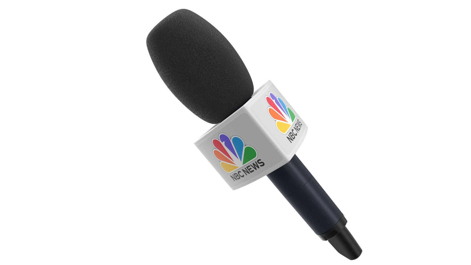 3D NBC News Handheld Microphone Triangular model - TurboSquid 2169064