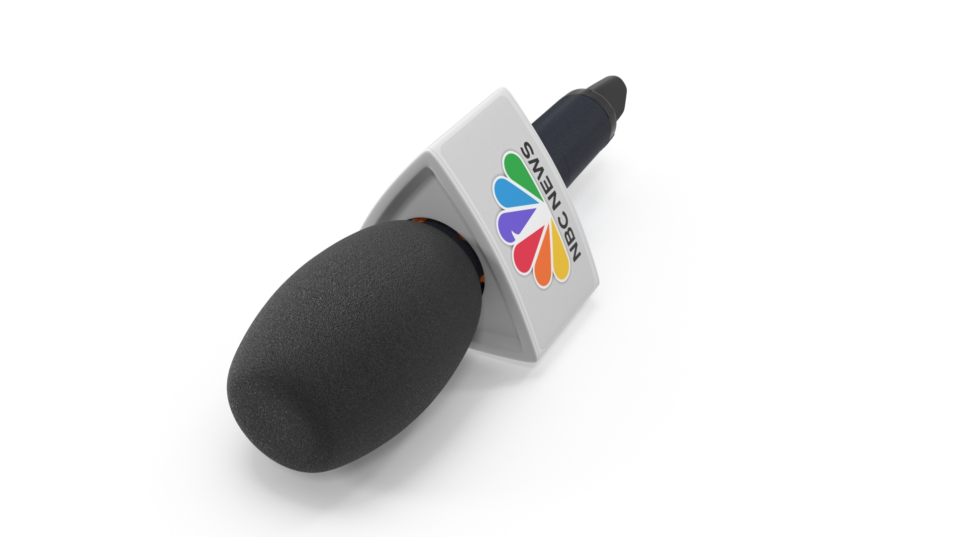 3D NBC News Handheld Microphone Triangular model - TurboSquid 2169064